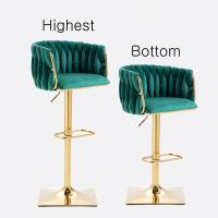 China Adjustable High Bar Chair Modern European Make Up Luxury Minimalist Lounge Chaise Interior Decoration in Restaurant for sale