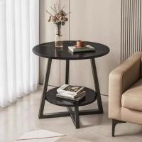 China Wood Style PANEL Sofa Side Table Living Room Tea Simple Balcony Corner Round Small Coffee mail packing Y for sale
