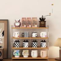 China Countertop Drinking Cup Storage Cabinet Multi-layer Rack Water Box Wine Glass Mug Coffee for sale