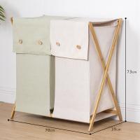 China Frame Laundry Hamper Wood with Lid for Collapsible Basket Foldable Storage Household for sale