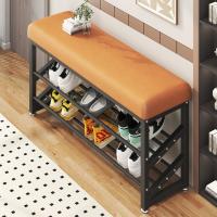 China Shoe Rack , Metal Entryway with Cushion, Simple Organizer 2 Tier Storage Good Load Bearing for Hallway for sale