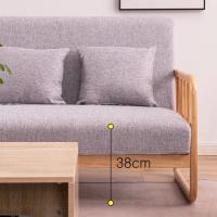 China Living Room Sofa Korean Solid Wood Single Double Three Person Long for Small Apartment Simple Clothing Store Fabric Covered for sale