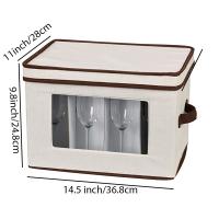 China 12-Piece Crystal Glassware Storage Case with Dividers - Hard Container for Wine Glasses Stemware, Boxes for sale