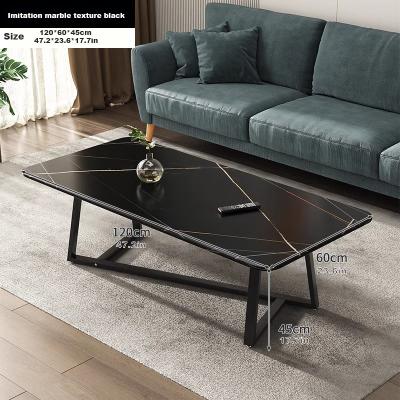 China Modern Coffee Table Light Luxury Small Tea Simple Living Room Home With Metal Frame for sale