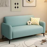 China Small Space Living Room Sofa Couch 3 Seat L-Shaped with Modern Linen Fabric Minimalist Style NO Inflatable for sale