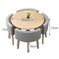 China Office Building Simple Leisure Negotiation Table and Chair Combination Shop Rental Apartment Home Dining Storage Small Round for sale