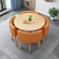 China Office Building Simple Leisure Negotiation Table and Chair Combination Shop Rental Apartment Home Dining Storage Small Round for sale