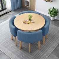 China Office Building Simple Leisure Negotiation Table and Chair Combination Shop Rental Apartment Home Dining Storage Small Round for sale