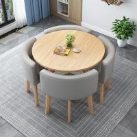 China Office Building Simple Leisure Negotiation Table and Chair Combination Shop Rental Apartment Home Dining Storage Small Round for sale