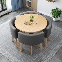 China Office Building Simple Leisure Negotiation Table and Chair Combination Shop Rental Apartment Home Dining Storage Small Round for sale