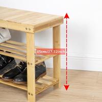 China Living Room Furniture Shoe 2-Tier Boot Storage Racks Shelf Organizer Chair Seat for Entryway Hallway Home Stool Ottoman for sale