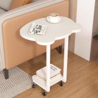 China Sofa Side Corner Table with Wheel Console Coffee End Tables Bedroom Tea Salon Luxury Rack in Living Room Furniture for sale