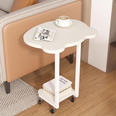 China Sofa Side Corner Table with Wheel Console Coffee End Tables Bedroom Tea Salon Luxury Rack in Living Room Furniture for sale