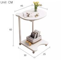 China Sofa Side Corner Table with Wheel Console Coffee End Tables Bedroom Tea Salon Luxury Rack in Living Room Furniture for sale