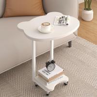 China Sofa Side Corner Table with Wheel Console Coffee End Tables Bedroom Tea Salon Luxury Rack in Living Room Furniture for sale
