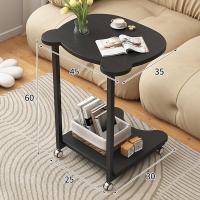 China Sofa Side Corner Table with Wheel Console Coffee End Tables Bedroom Tea Salon Luxury Rack in Living Room Furniture for sale