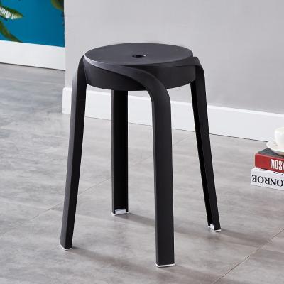 China Home Furniture Heavy Duty Plastic Stool Household Small Round Stackable Seating With Non-slip Foot for sale