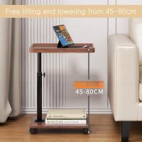 China Coffee Side Table Home Living Room Furniture Small Bedside 2 Layers C Shaped End for Sofa for sale