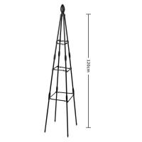 China Garden Trellis for Potted Plants Outdoor Rustproof Coated Plant Cage Tower, Metal Shelf Climbing Supporting for sale