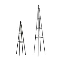 China Garden Trellis for Potted Plants Outdoor Rustproof Coated Plant Cage Tower, Metal Shelf Climbing Supporting for sale