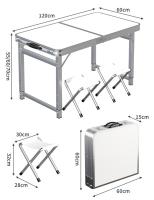 China Outdoor Folding Picnic Table with 4 Chairs, Aluminum Camping tables that fold up lightweight,Mountaineering equipment for sale