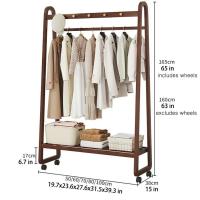 China 50cm Clothing Garment Rack Coat Multifunctional Bedroom Hanging Organizer Wardrobe Storage Shelves for sale