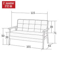 China NO Inflatable and FOAM Filling Material Loveseat Sofa Couch for Small Space Living Room Durable Fabric Two Seater Cushion for sale