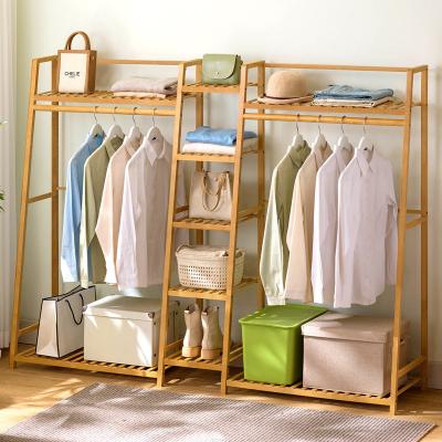 China 190x40x140cm Wardrobe Clothes Rack Heavy Duty Garment s for Hanging , Freestanding Clothing Closet for sale