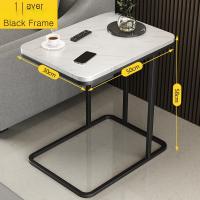China Mail Packing Wooden Living Room Small Table Modern Design Style Metal Frame Wood Platform Corner Console with Storage Space for sale