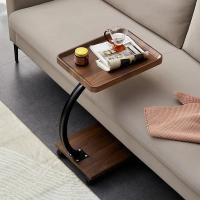 China Movable Sofa Side Table Coffee Laptop Corner C Shaped Cabinet in Living Room Bedroom with Wheels for sale