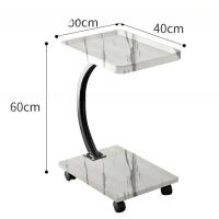 China Movable Sofa Side Table Coffee Laptop Corner C Shaped Cabinet in Living Room Bedroom with Wheels for sale