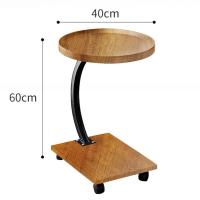China Movable Sofa Side Table Coffee Laptop Corner C Shaped Cabinet in Living Room Bedroom with Wheels for sale