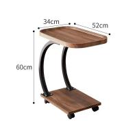 China Movable Sofa Side Table Coffee Laptop Corner C Shaped Cabinet in Living Room Bedroom with Wheels for sale