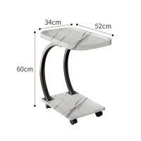 China C Shaped End Tables Couch Bed Side Movable Coffee Snack Mini Rack with Wheels in Living Room for sale
