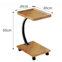 China C Shaped End Tables Couch Bed Side Movable Coffee Snack Mini Rack with Wheels in Living Room for sale