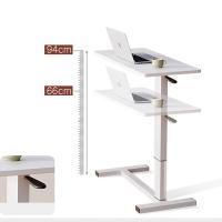 China Adjusted Yes Bedside Desk Mobile Rolling Laptop Stand Overbed Table with Wheels and Height Adjustable Tray for Sofa Side for sale