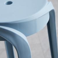 China Home Furniture Heavy Duty Plastic Stool Household Small Round Stackable Seating With Non-slip Foot Dining for sale