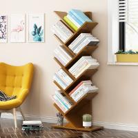 China Living Room Bedroom Bookshelf in Tree Shaped Design 4 Layers Wooden Rack PANEL Wood Style for sale