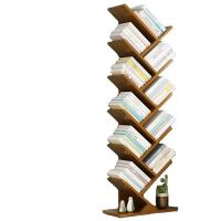 China 10 Lays Tree Shaped Bookshelf Floor Standing Bookcase Display Shelves for CDs Magazine Books in Bedroom Home Office for sale