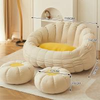 China Convertible Bean Bag Chair for Adults Comfy Lounge Loveseat Furniture 2 Seater Lazy Sofa Removable Cover Mail Packing for sale