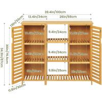 China Home Furniture Floor Standing Shelf Book Side and BAMBOO Organizing Cabinet with Shelves in Living Room Kitchen for sale