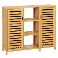 China Home Furniture Floor Standing Shelf Book Side and BAMBOO Organizing Cabinet with Shelves in Living Room Kitchen for sale