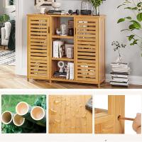 China Home Furniture Floor Standing Shelf Book Side and BAMBOO Organizing Cabinet with Shelves in Living Room Kitchen for sale