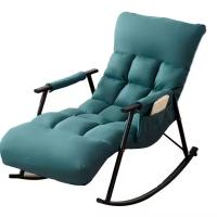 China Light Luxury Modern Large Fabric Chair Home Single Person Leisure Use Balconies Bedrooms Dining Household Lazy Rocking Chair for sale