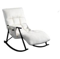 China Light Luxury Modern Large Fabric Chair Home Single Person Leisure Use Balconies Bedrooms Dining Household Lazy Rocking Chair for sale