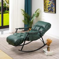 China Light Luxury Modern Large Fabric Chair Home Single Person Leisure Use Balconies Bedrooms Dining Household Lazy Rocking Chair for sale