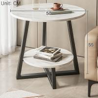 China Luxurious Modern Side Table Living Room Double Layer SofaTray High-end Wooden Coffee Tables Home Furniture for sale