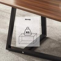 China Metal Frame Rectangle Coffee Table Rustic Wood Farmhouse Style for Living Meeting Room for sale