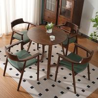 China Nordic Solid Wood Small Round Table Home Apartment Leisure Reception Negotiation Modern Simple Wooden Dining for sale