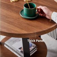 China Light Luxury Sofa Side Table Small Apartment Living Room Coffee Simple Modern Household Round Double-layer for Bed for sale